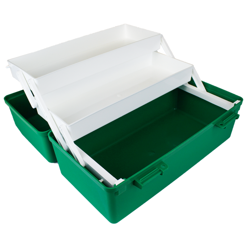 PLASTIC CASE GREEN 2 TRAY – All Safety Products
